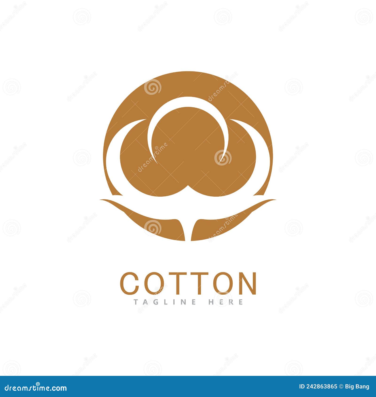 Cotton Logo Vector Template Design Stock Vector - Illustration of ...
