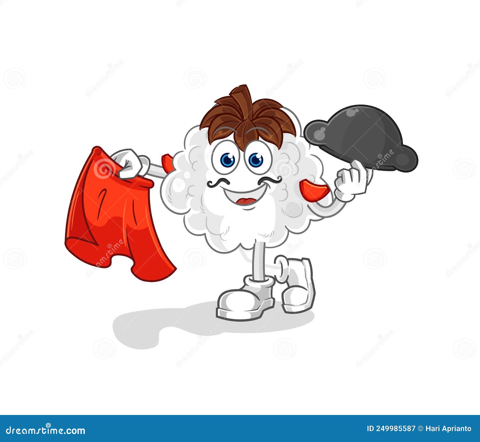 Cotton Matador with Red Cloth Illustration. Character Vector Stock ...