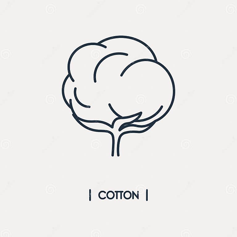 Cotton outline icon stock vector. Illustration of organic - 92671333