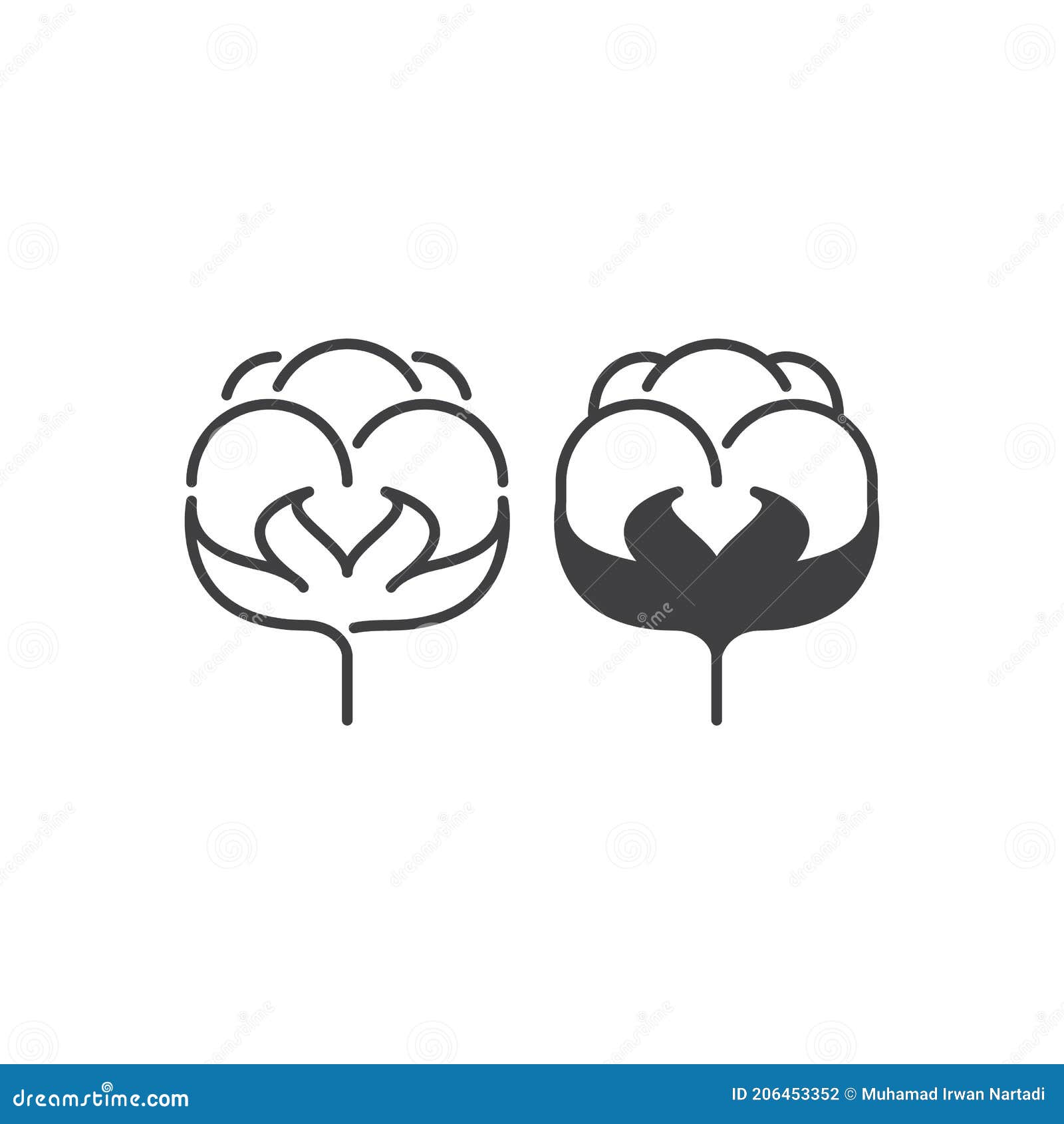 Cotton Plant Vector Logo Icon Template Stock Vector Illustration Of
