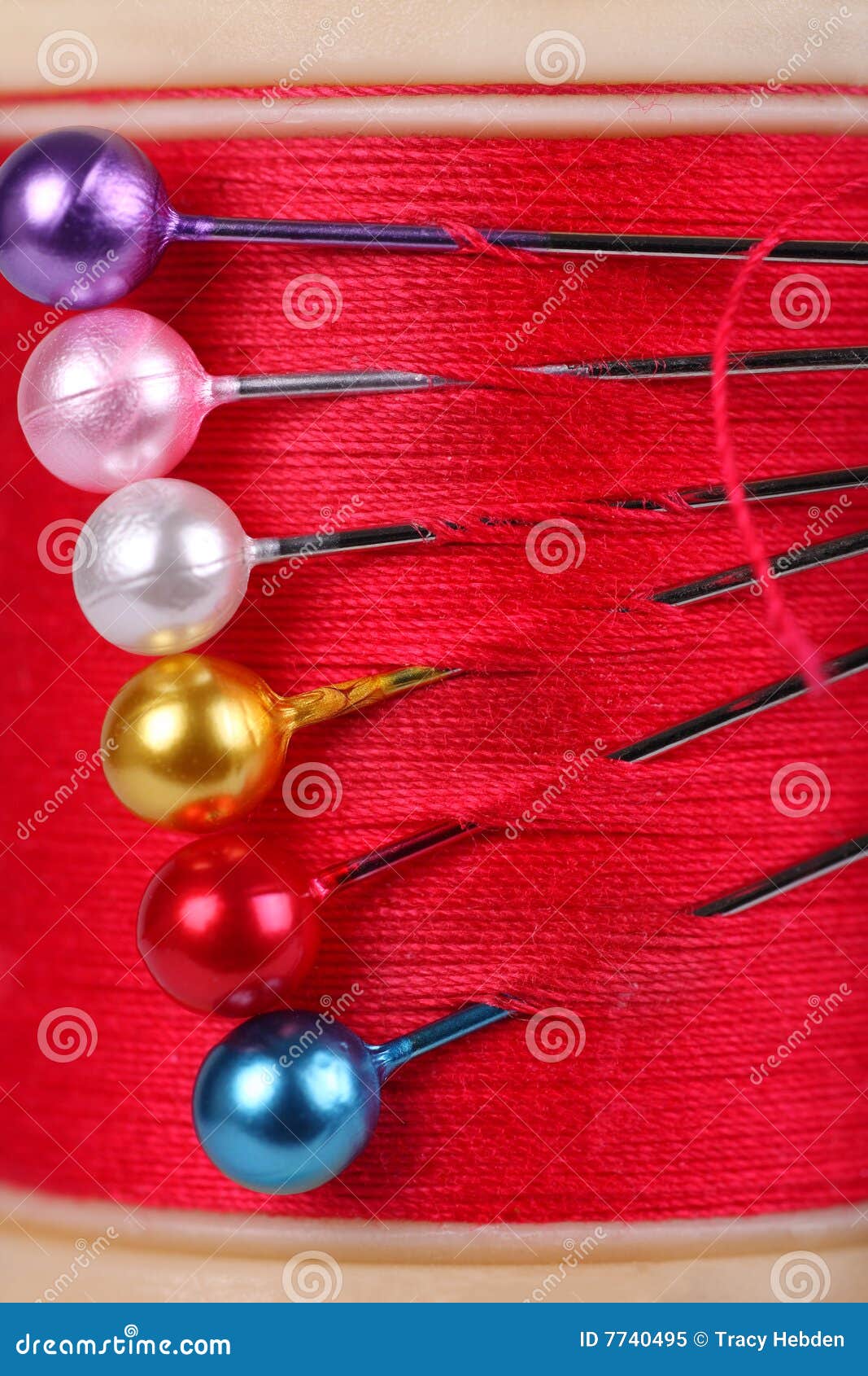 Cotton reel and pins stock image. Image of textile, cotton - 7740495