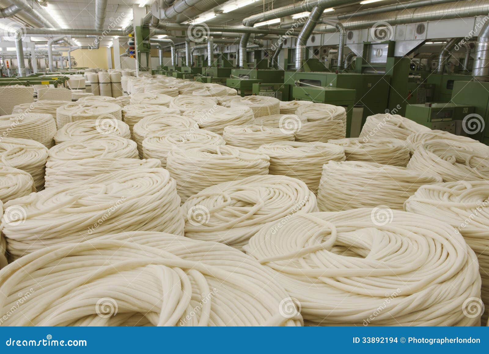 Cotton Roll at Spinning Factory Stock Photo - Image of production ...