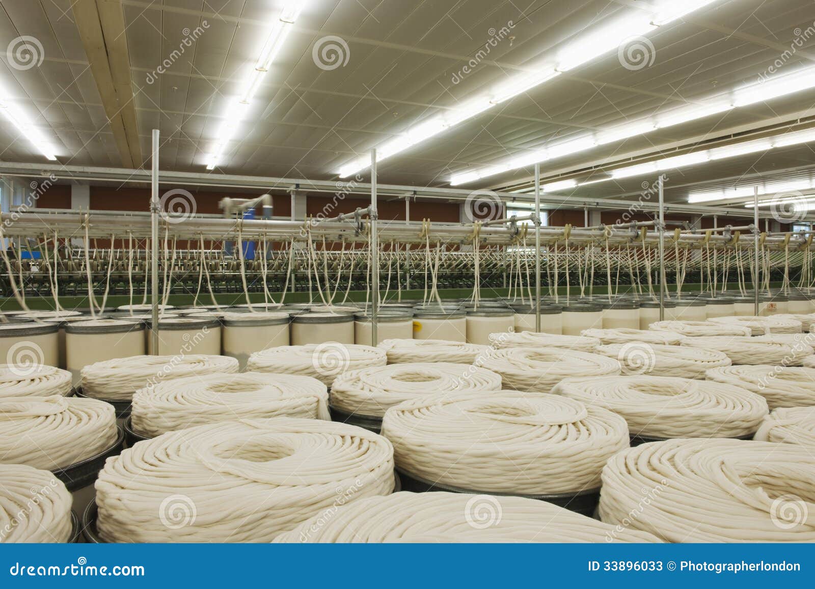 Cotton Roll at Spinning Factory Stock Image - Image of closeup ...