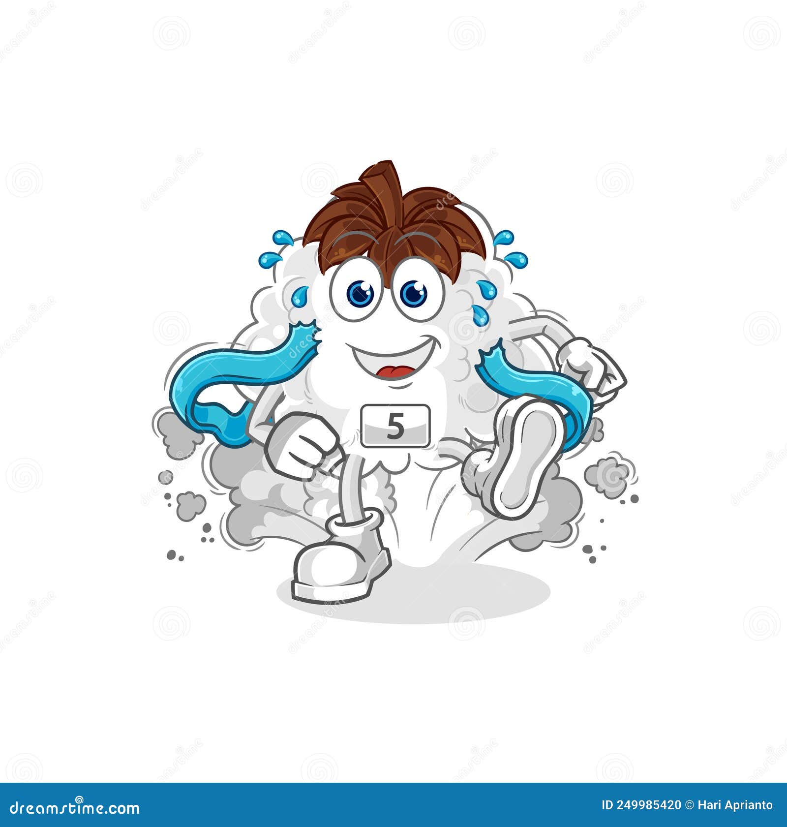 Cotton Runner Character. Cartoon Mascot Vector Stock Vector ...