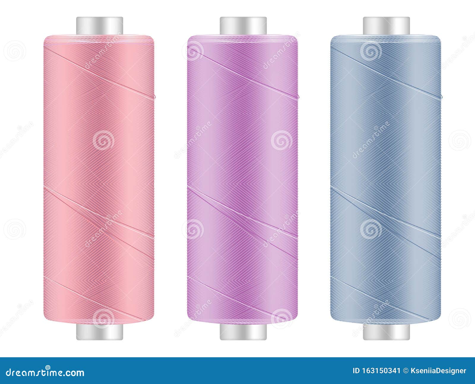 Cotton Sewing Thread Spools Set Stock Image - Image of colored, pink ...