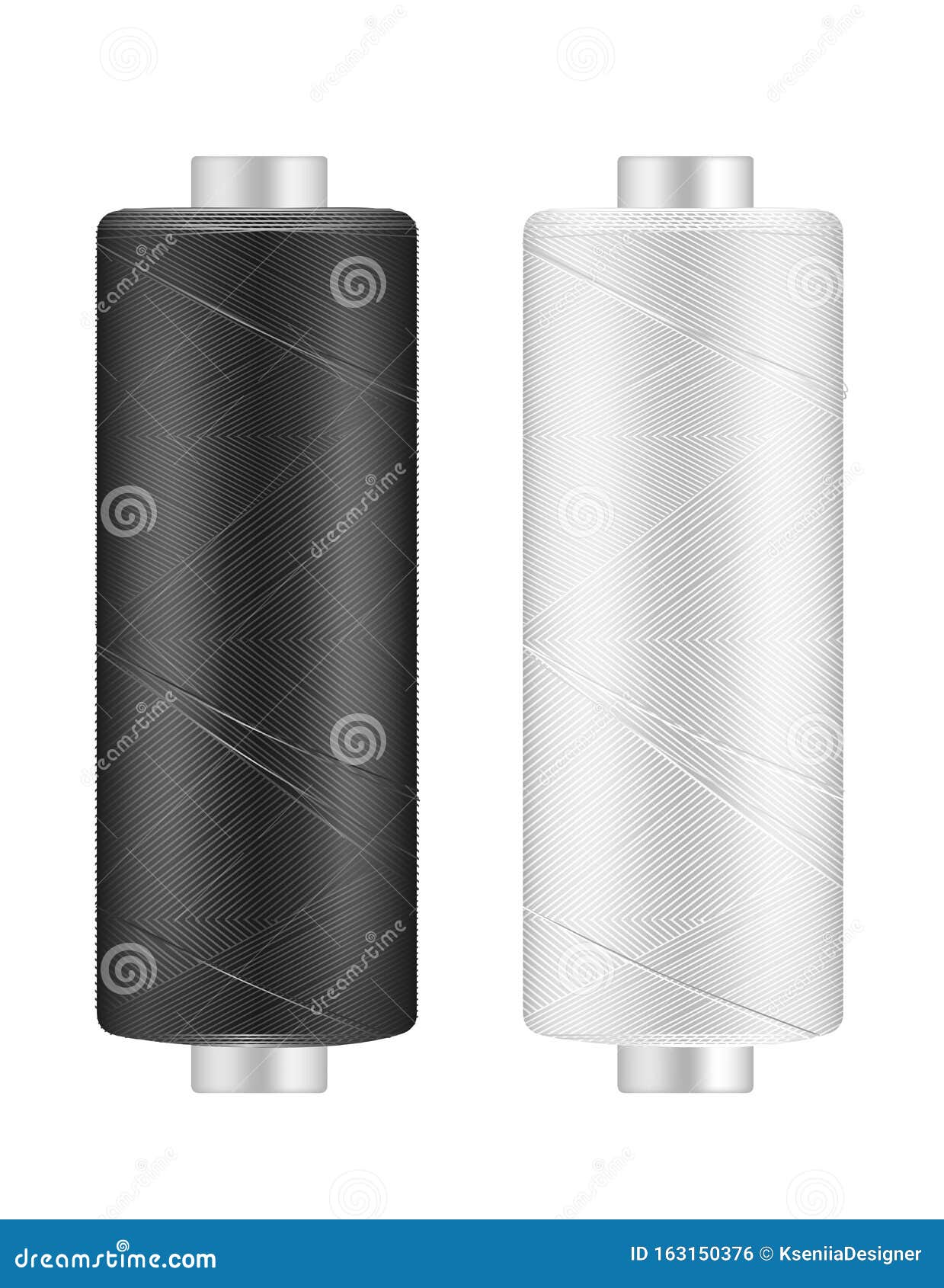 Cotton Sewing Thread Spools Set Stock Illustration - Illustration of ...