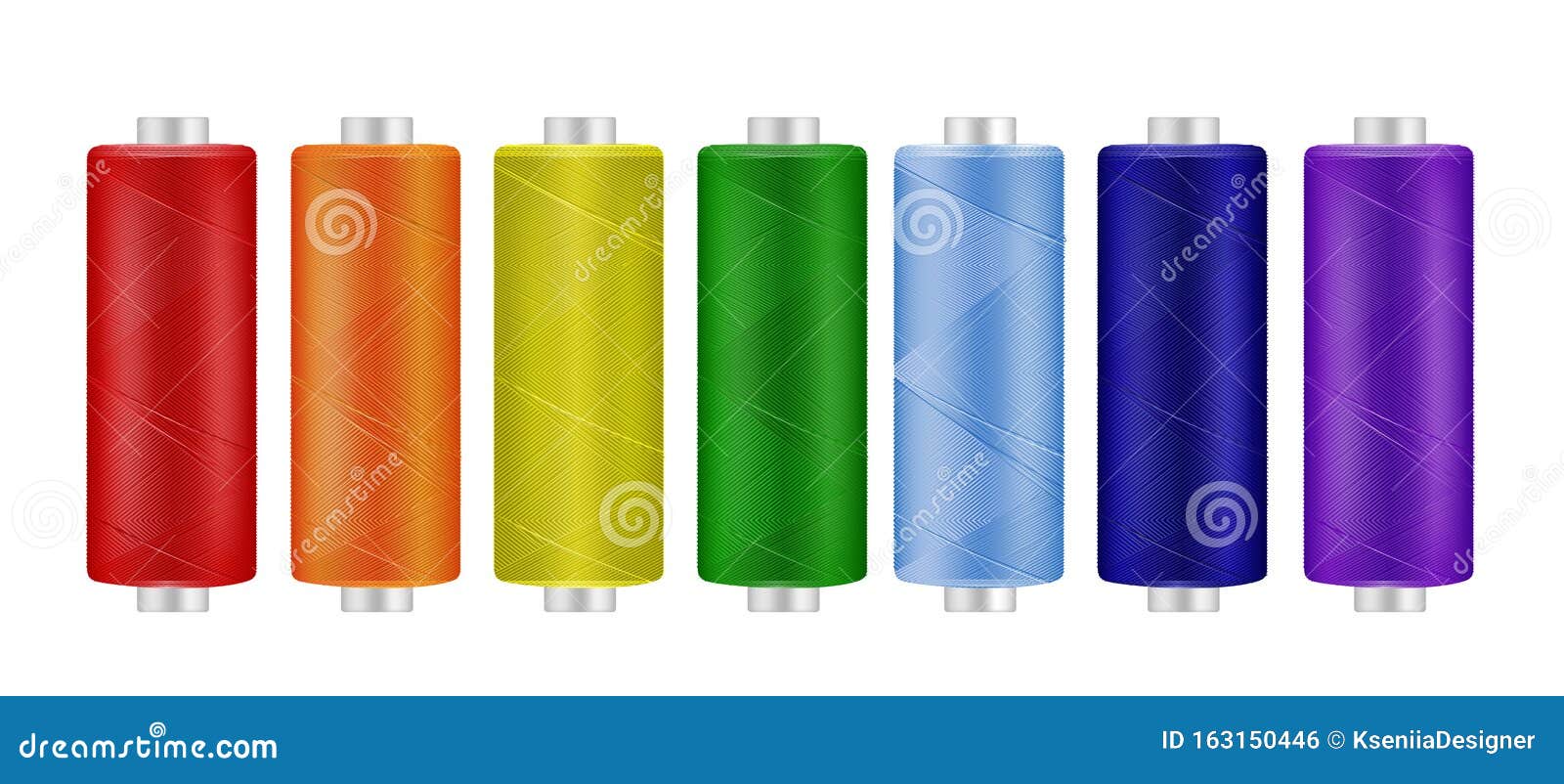 Cotton Sewing Thread Spools Set Stock Photo - Image of sewing ...