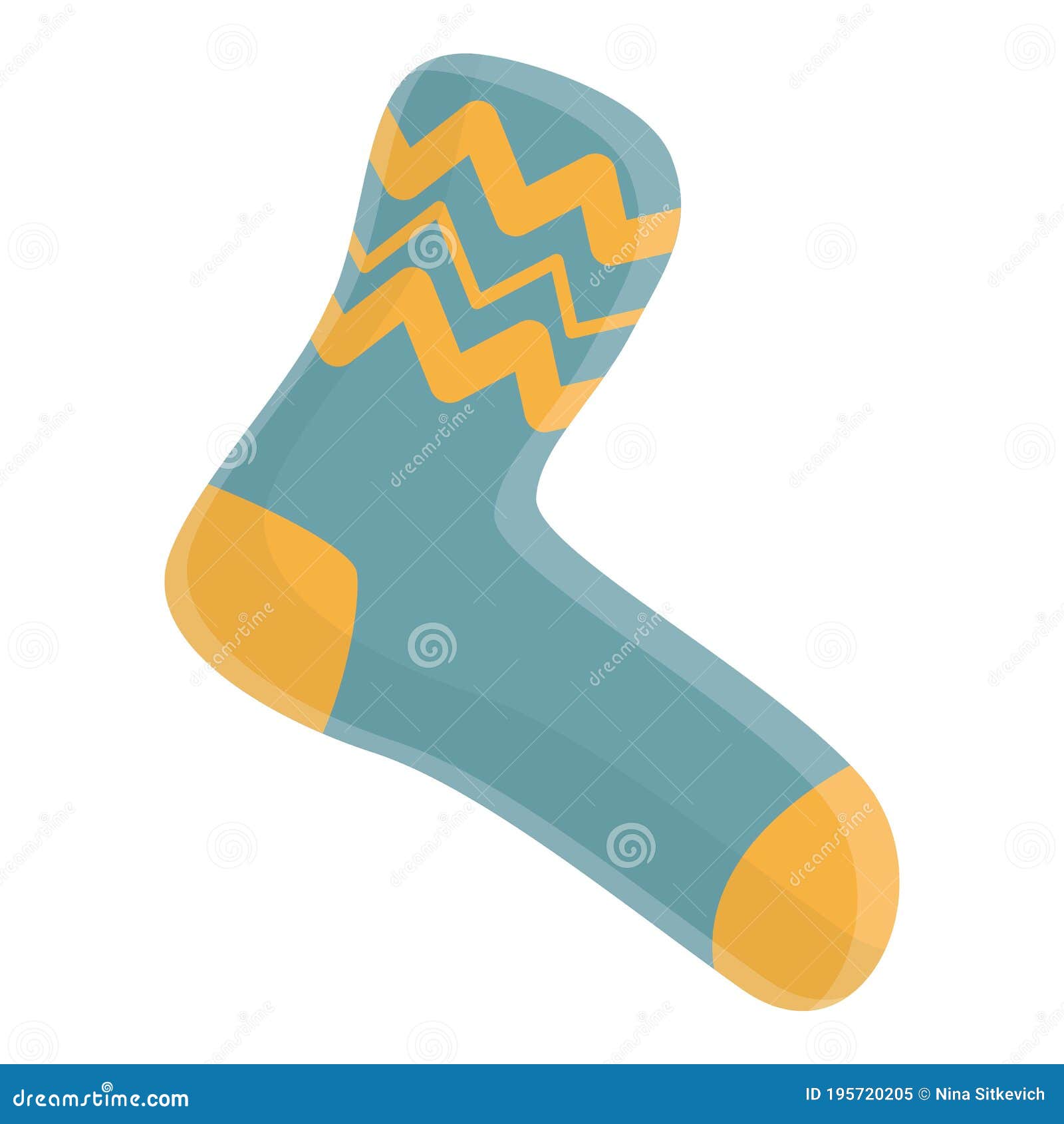 Cotton Sock Icon, Cartoon Style Stock Vector - Illustration of drawing ...