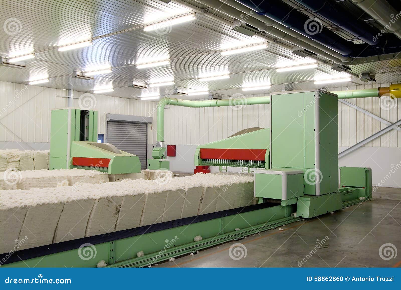 Cotton Spinning Machine. Carding Stock Photo - Image of background ...