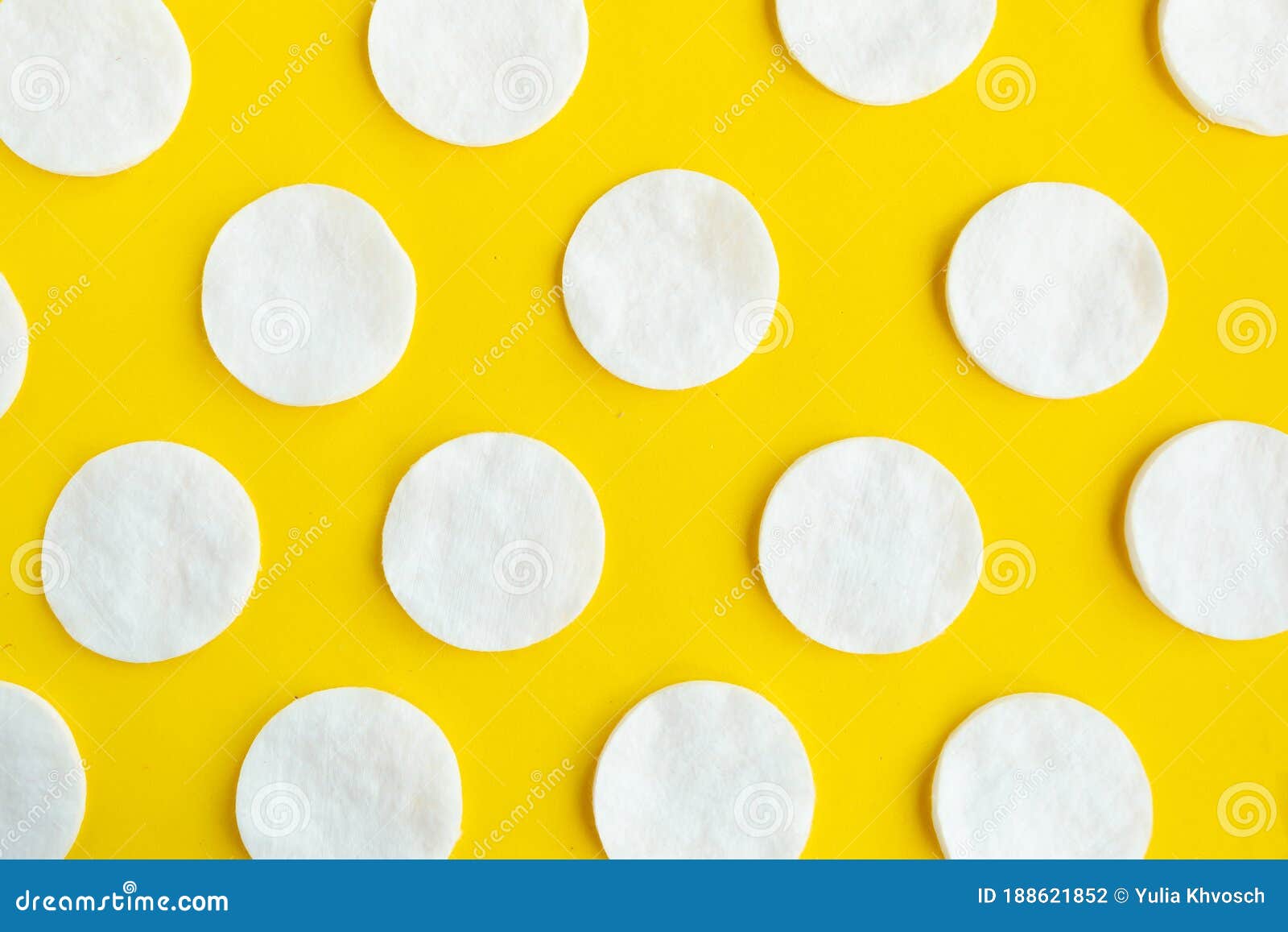 Cotton Sponge Pattern on Bright Yellow Background Stock Photo - Image ...