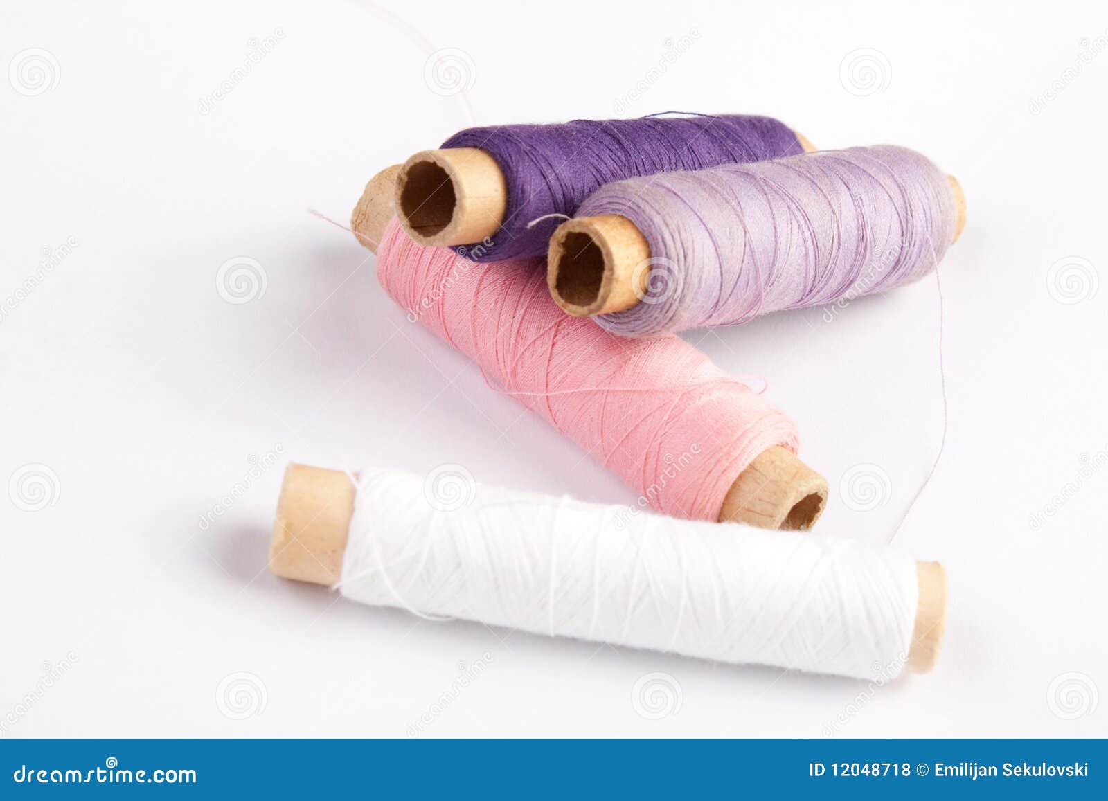 Cotton spools stock photo. Image of fabric, closeup, fashion - 12048718