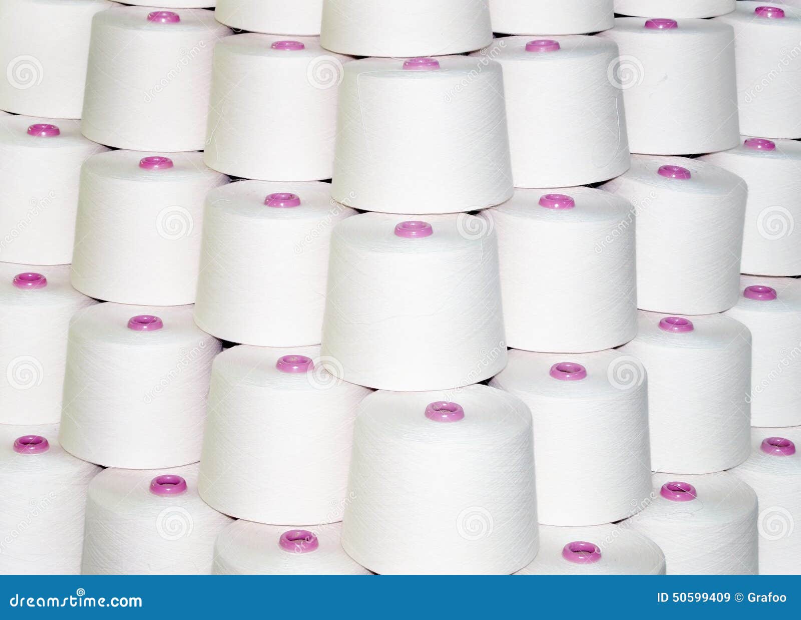 Cotton Spools Closeup stock image. Image of industry - 50599409