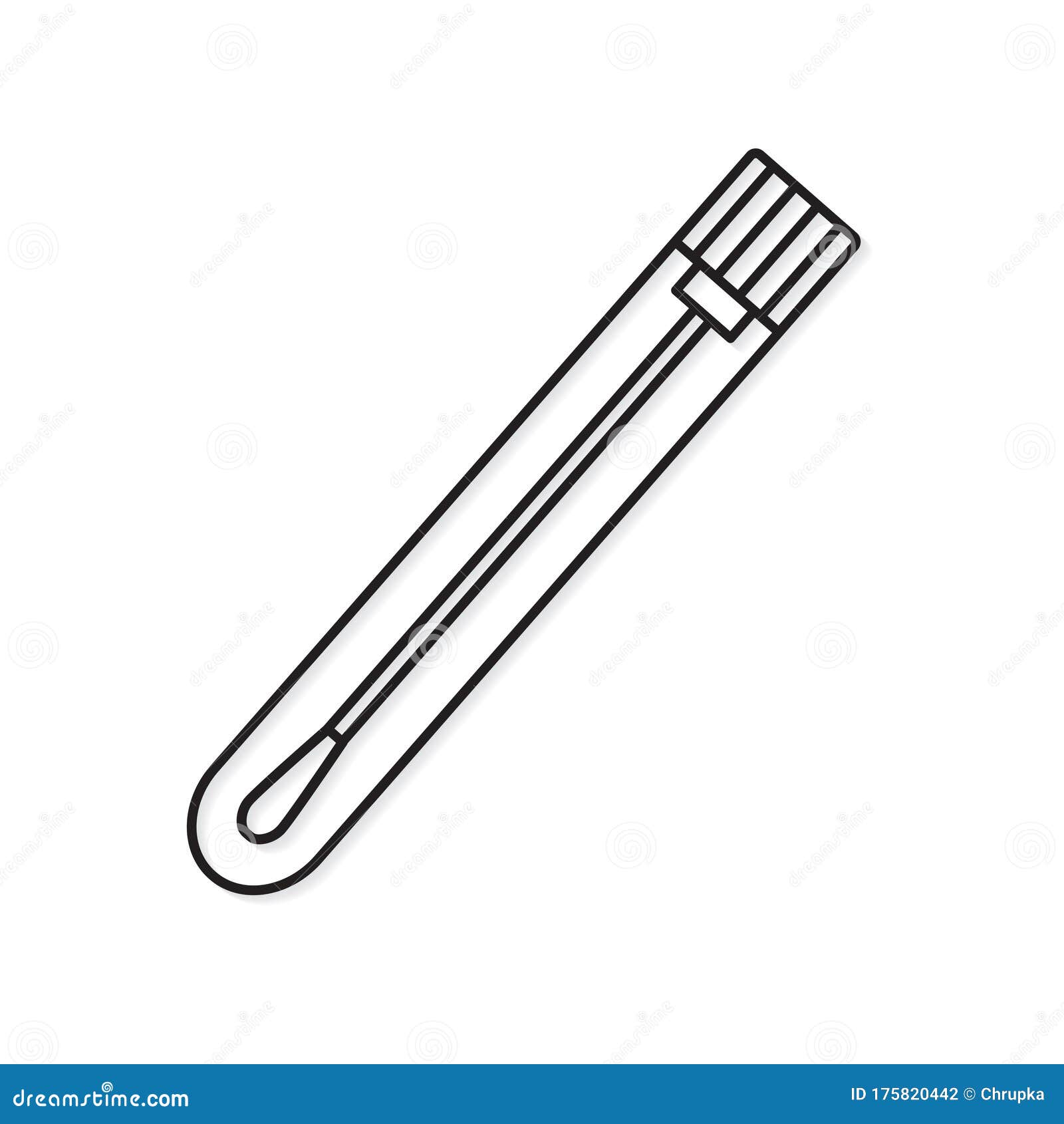 Cotton swab test tube stock vector. Illustration of biotechnology ...