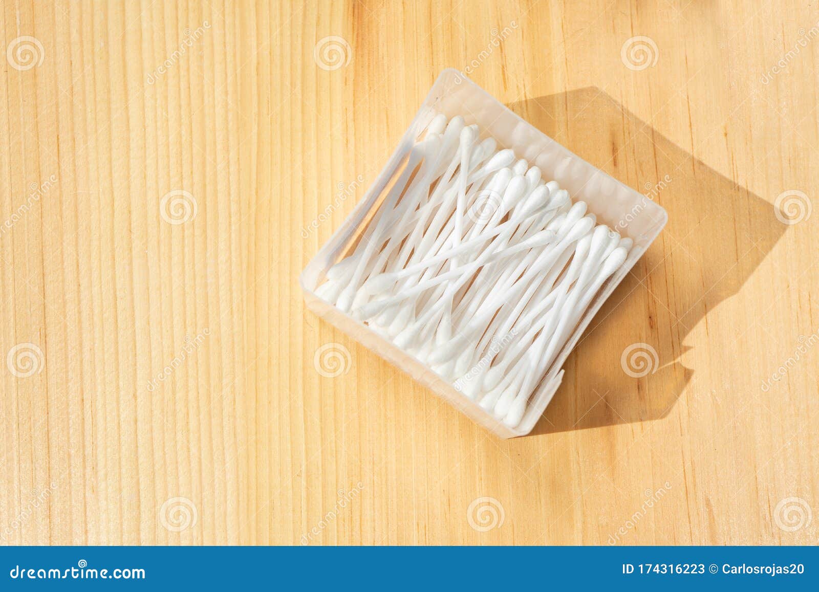 Cotton swabs in box stock image. Image of cosmetic, hospital - 174316223