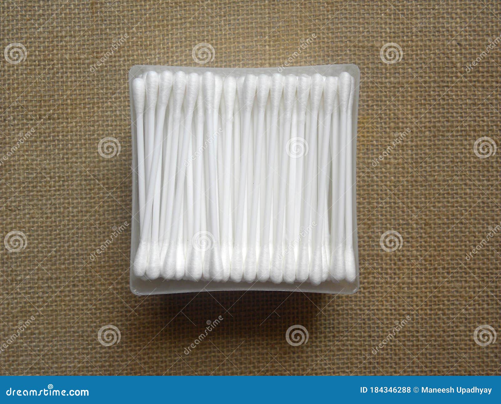 Cotton swabs in box stock photo. Image of makeup, clean - 184346288