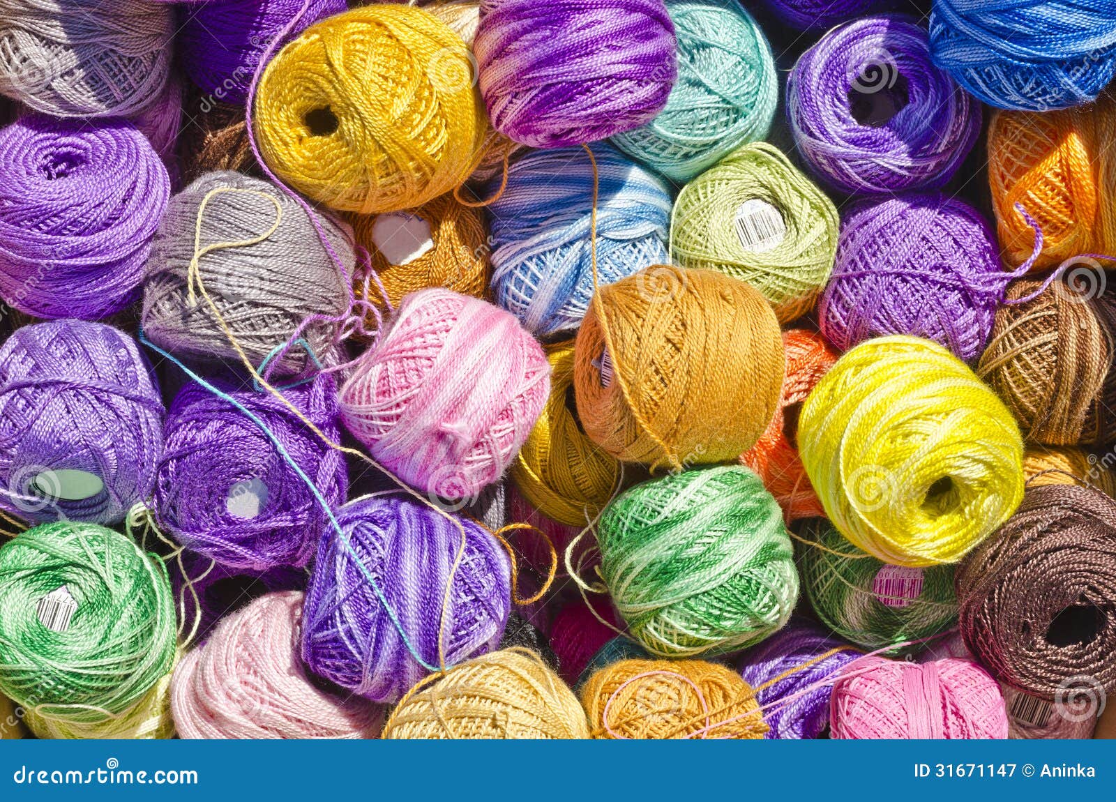 Cotton Thread Balls stock image. Image of crocheting - 31671147