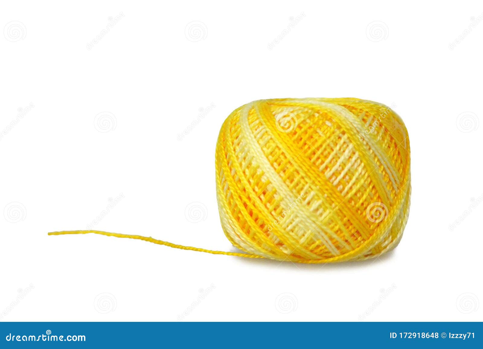 Cotton Thread Roll Isolated on White Stock Photo - Image of knitting ...
