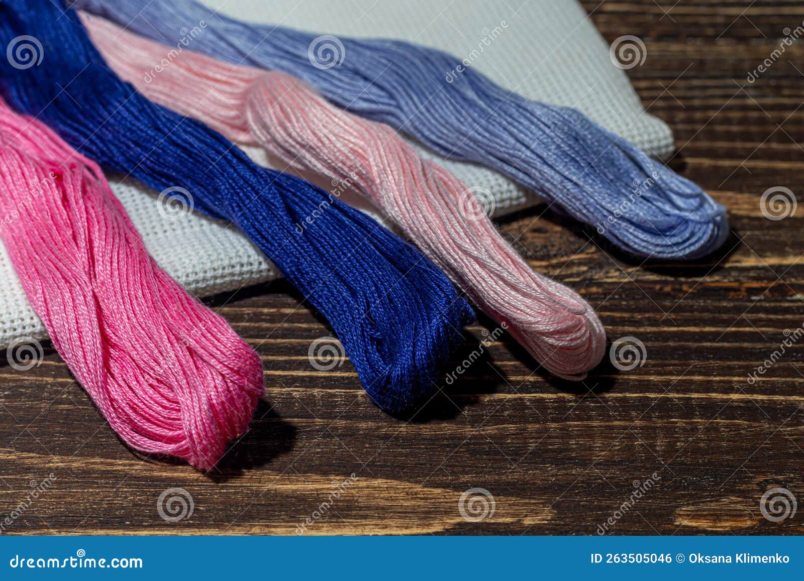 Cotton Threads for Sewing. Multicolored Palette, Handmade Process Stock ...