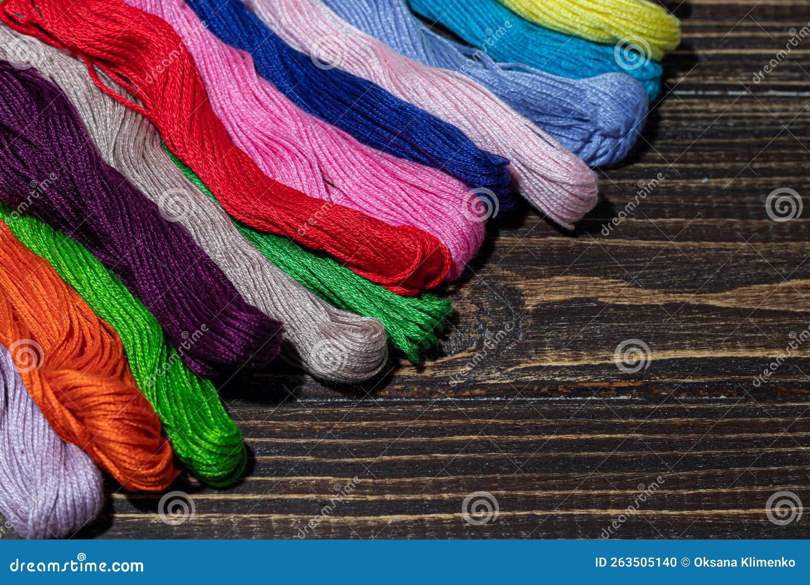 Cotton Threads for Sewing. Multicolored Palette, Handmade Process Stock ...