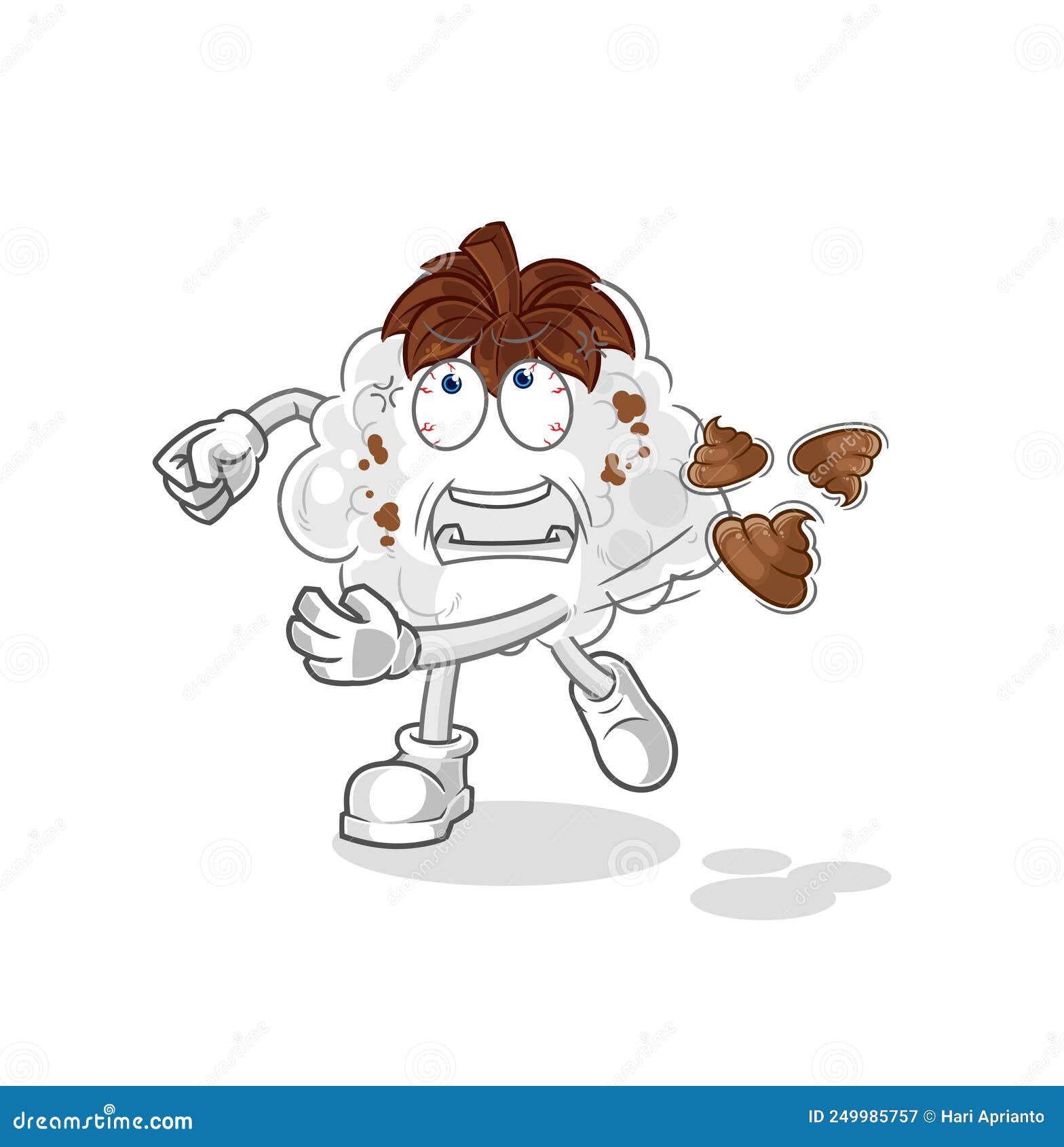 Cotton Throwing Shit Vector | CartoonDealer.com #249985757