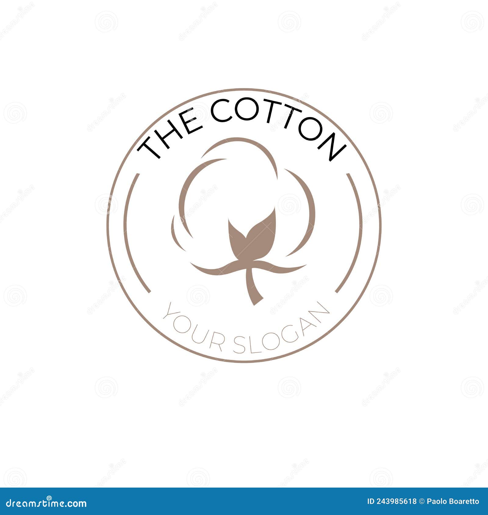 Cotton vector logo design. stock illustration. Illustration of isolated - 243985618