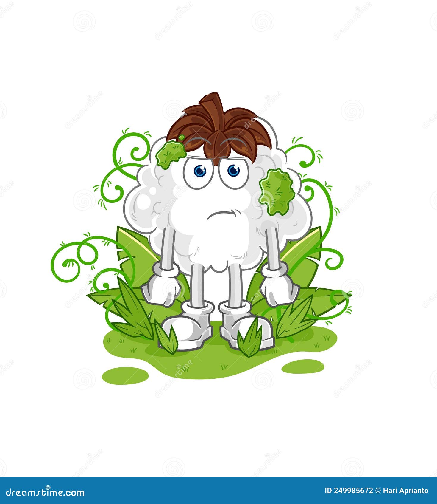 Cotton Waiting Too Long Mascot. Cartoon Vector Stock Vector ...