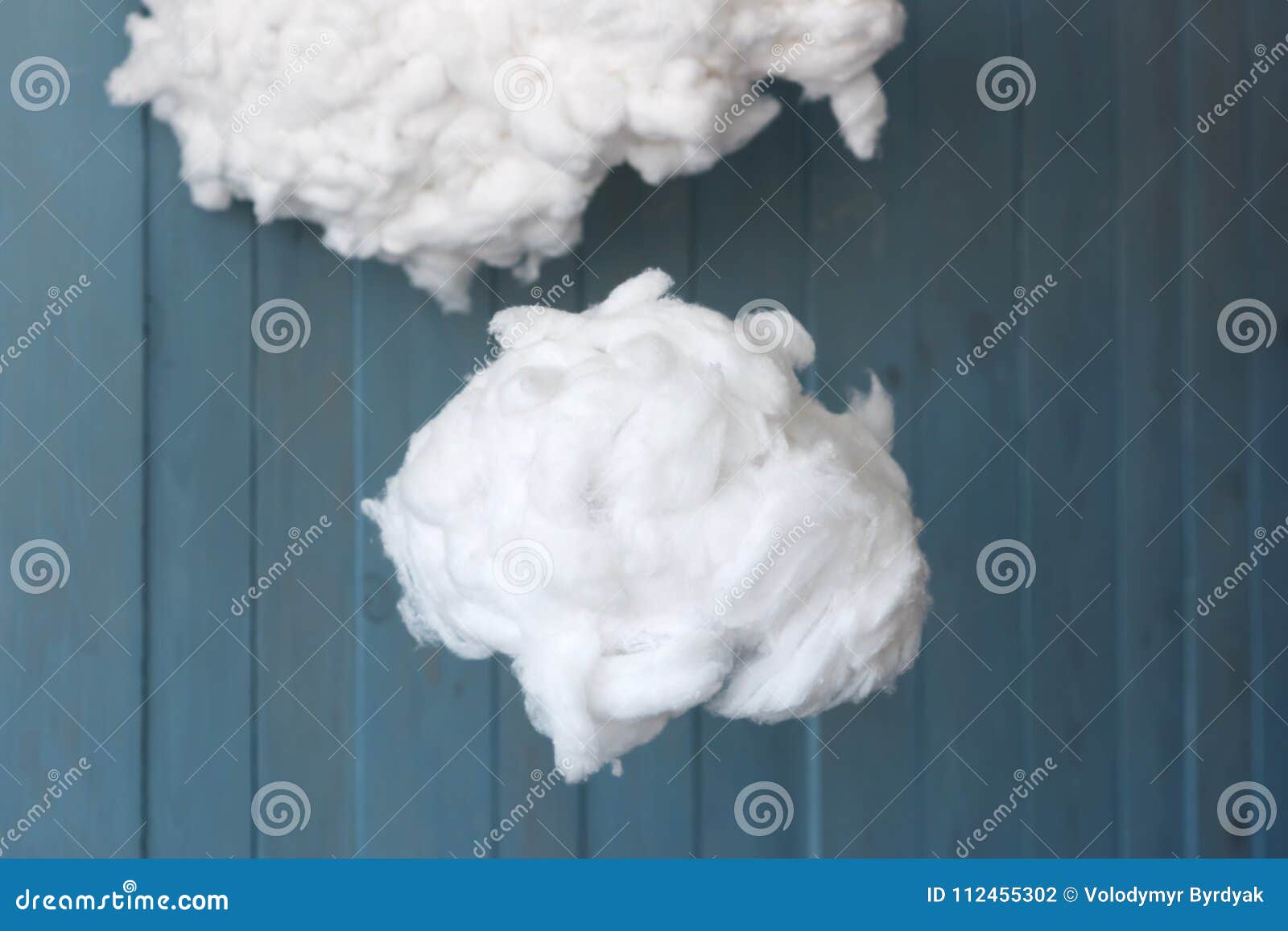 Cotton Wool Cloud Against Blue Background Stock Photo - Image of ...