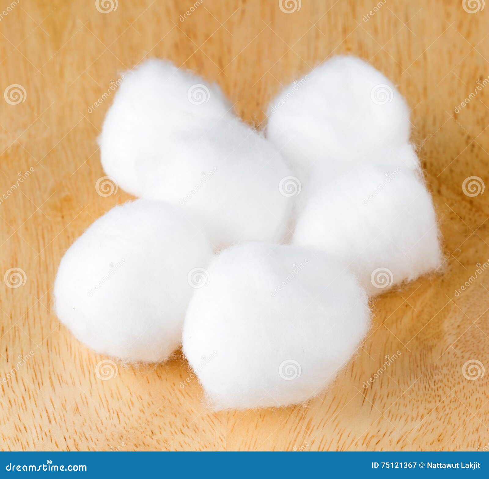 Cotton Wool on Wood Background Stock Image - Image of cosmetic ...