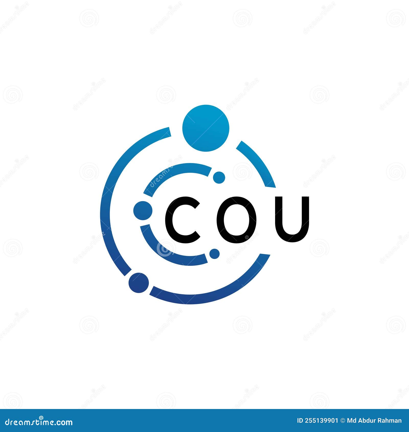 COU Letter Logo Design On White Background. COU Creative Initials ...