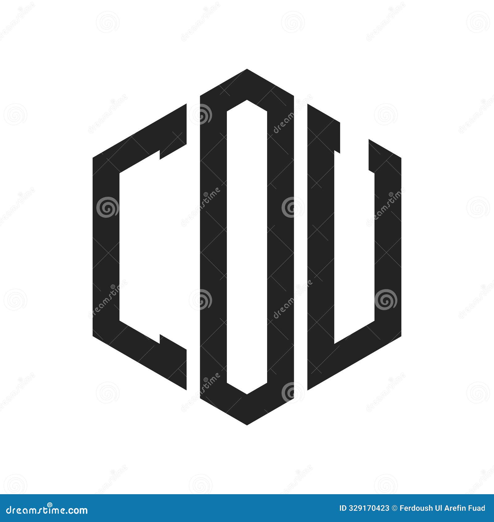 COU Logo Design. Initial Letter COU Monogram Logo Using Hexagon Shape ...