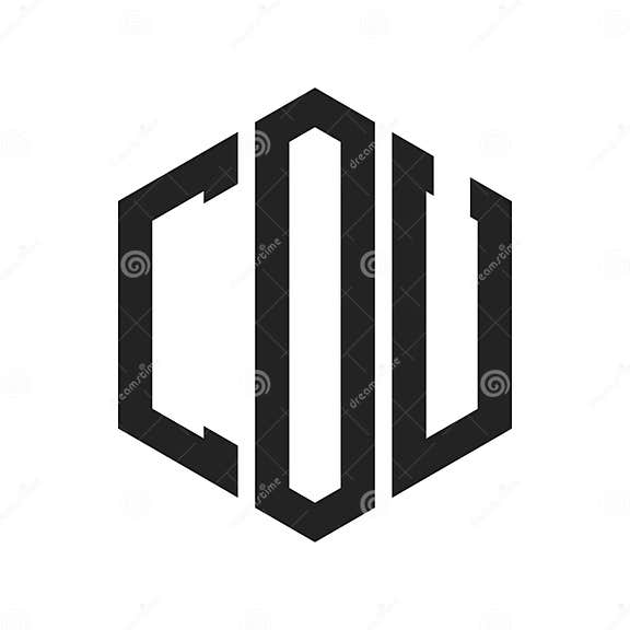 COU Logo Design. Initial Letter COU Monogram Logo Using Hexagon Shape ...