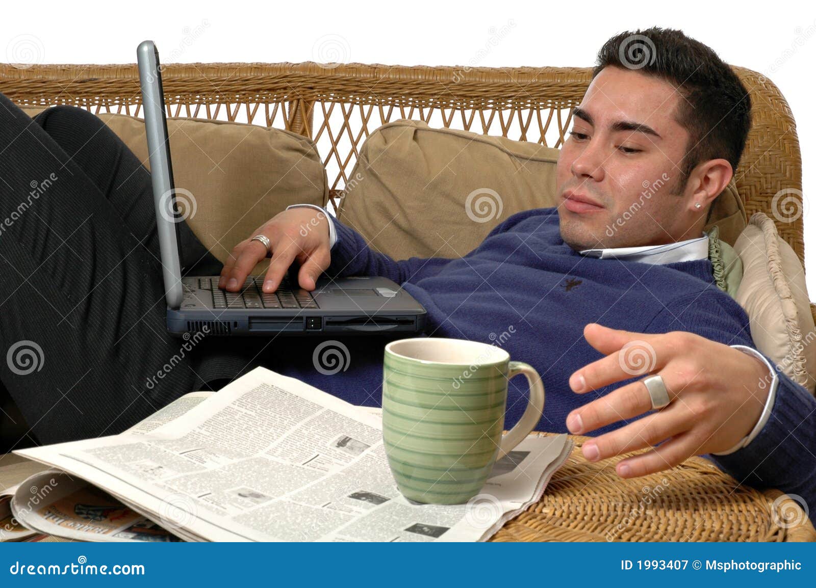 Couch Computing stock image. Image of technology, cushion - 1993407