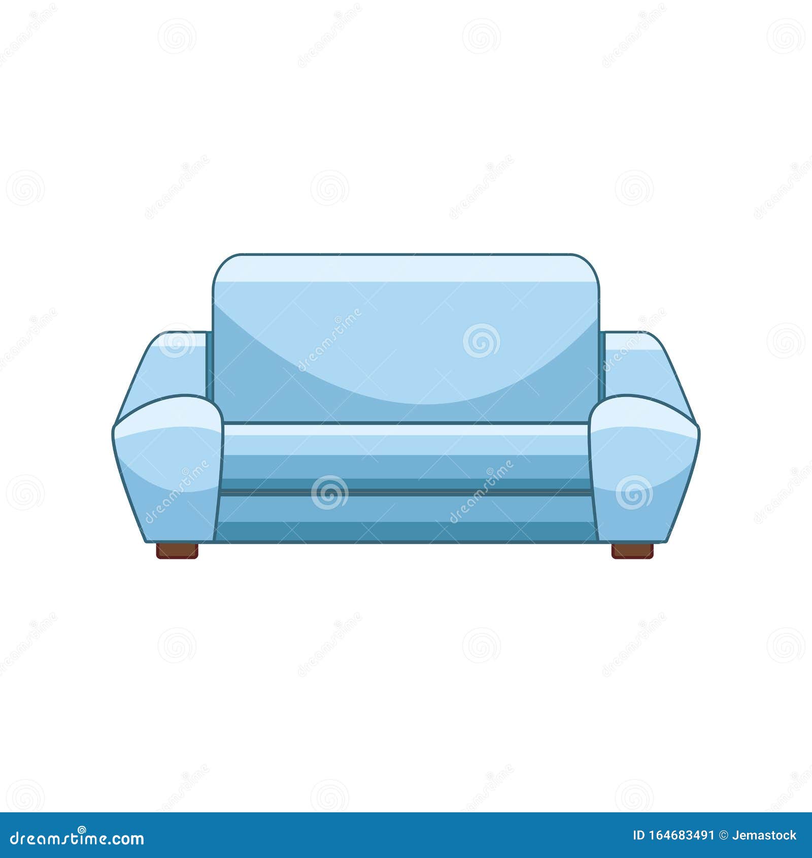 Couch Icon Image, Flat Design Stock Vector - Illustration of concept ...