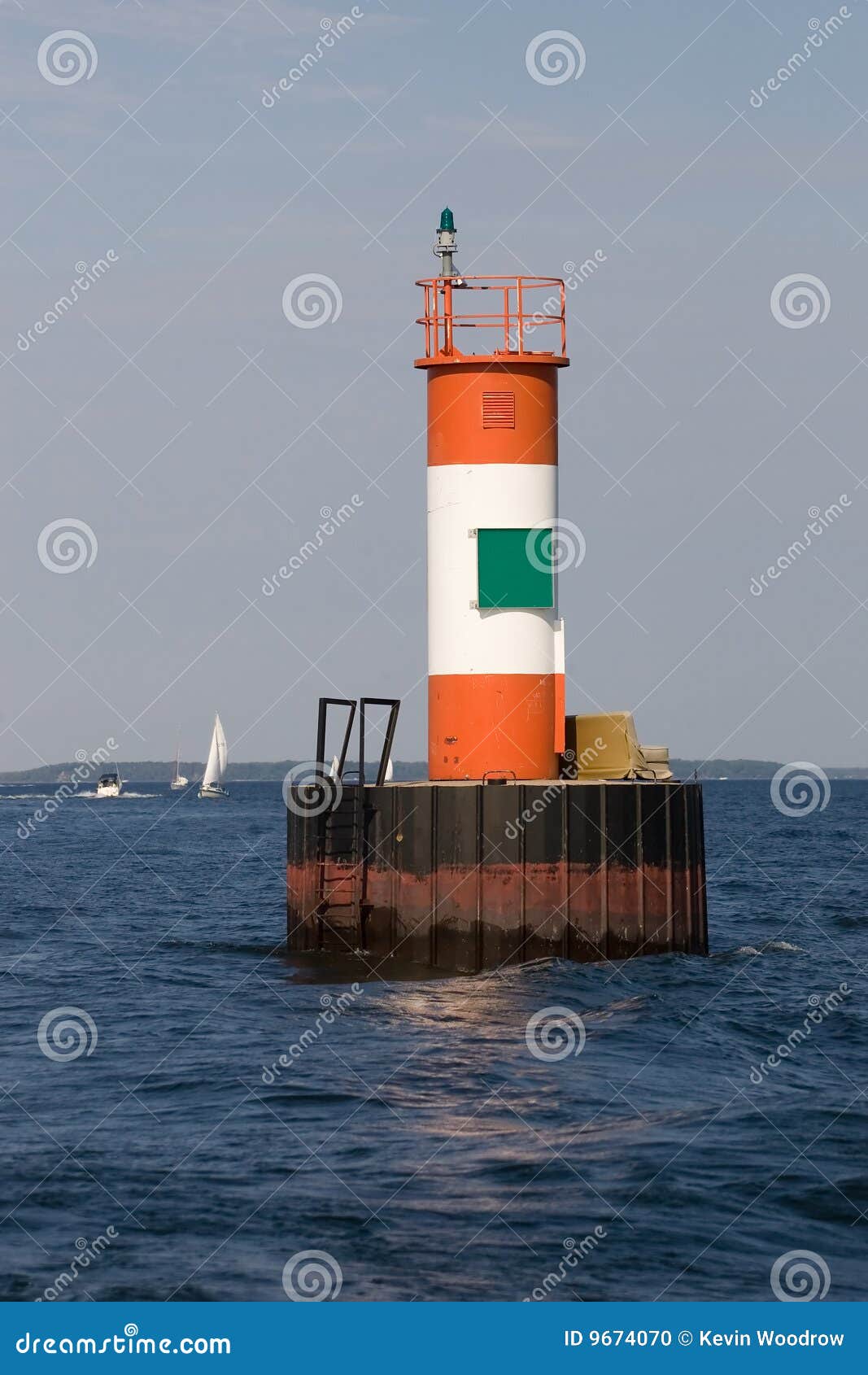 Couch on a Navigational Marker Stock Photo - Image of lake, nautical ...