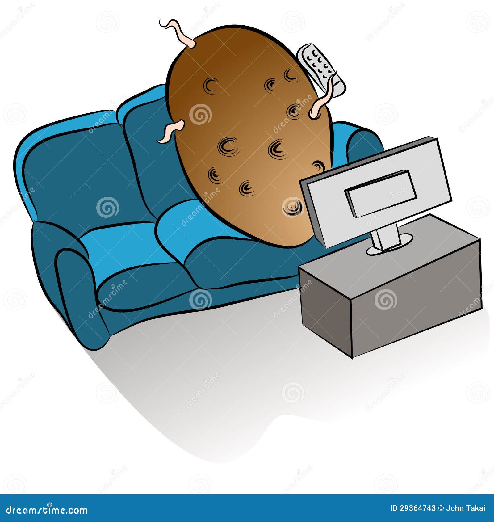 Couch Potato stock vector. Illustration of television - 29364743