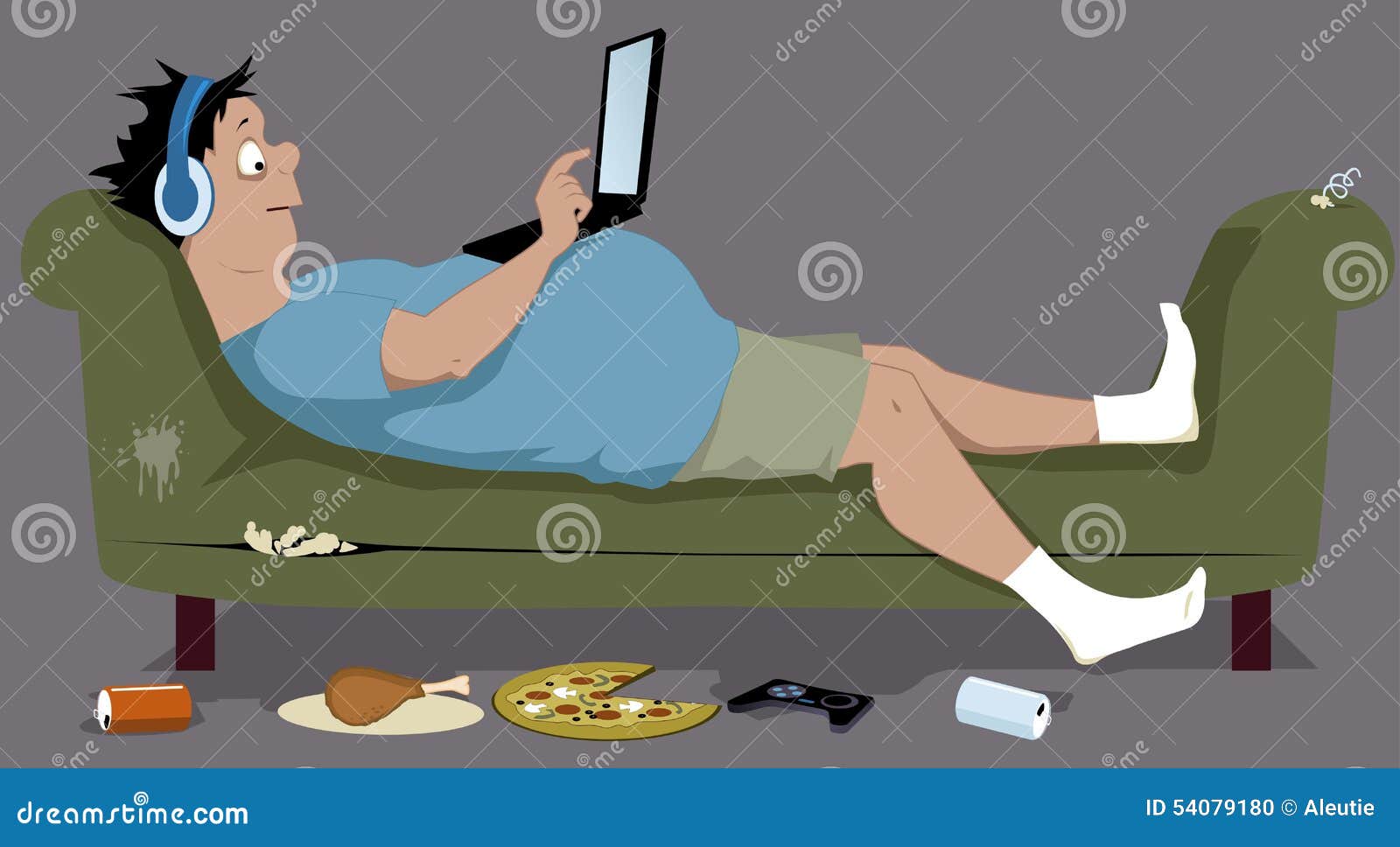 Couch Potato Vector Illustration | CartoonDealer.com #54079180 Couch Potato Vector Illustration | CartoonDealer.com #54079180
