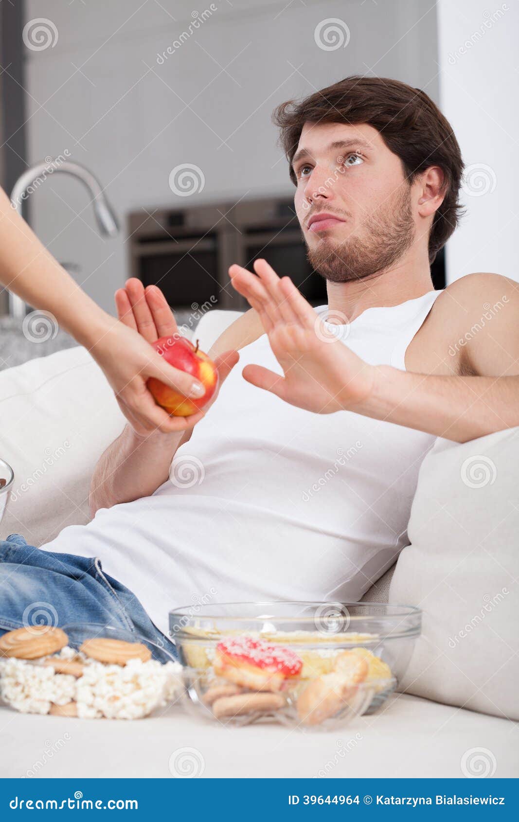 Couch Potato Eating And Watching TV Stock Image | CartoonDealer.com ...
