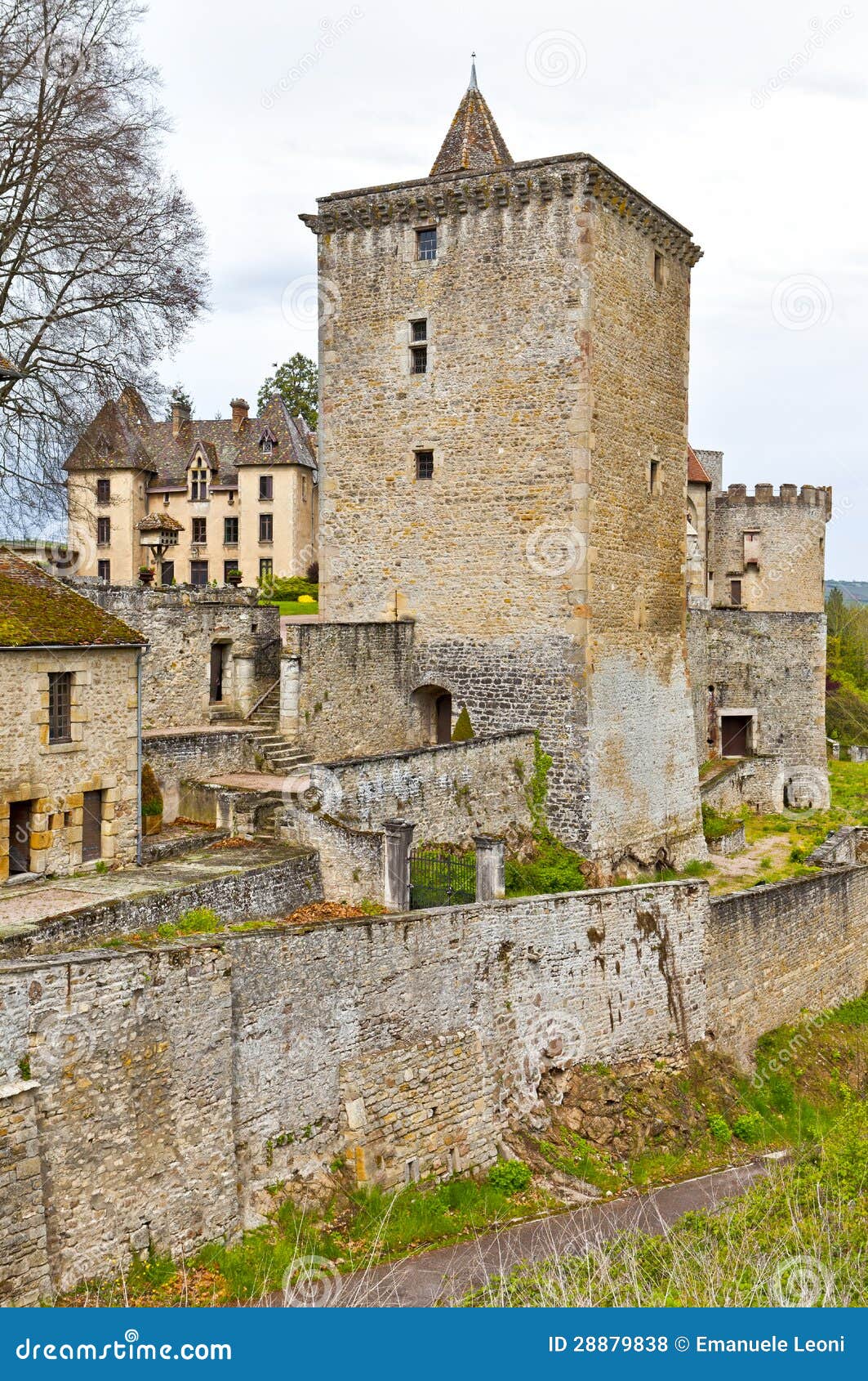 Couches Castle, Saone-et-Loire, Burgundy Stock Photo - Image of ...