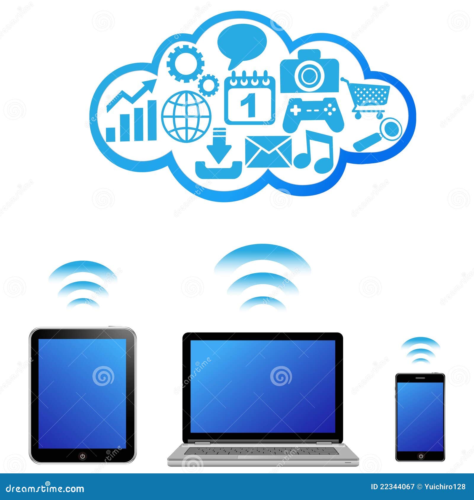 Coud Application Icon Logo Cartoon Vector | CartoonDealer.com #89201675