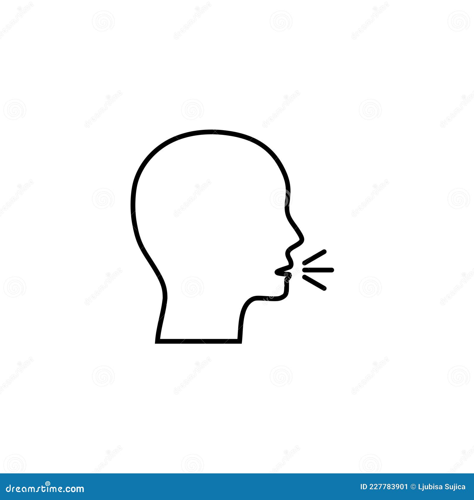 Cough Icon Isolated on White Background Stock Vector - Illustration of ...