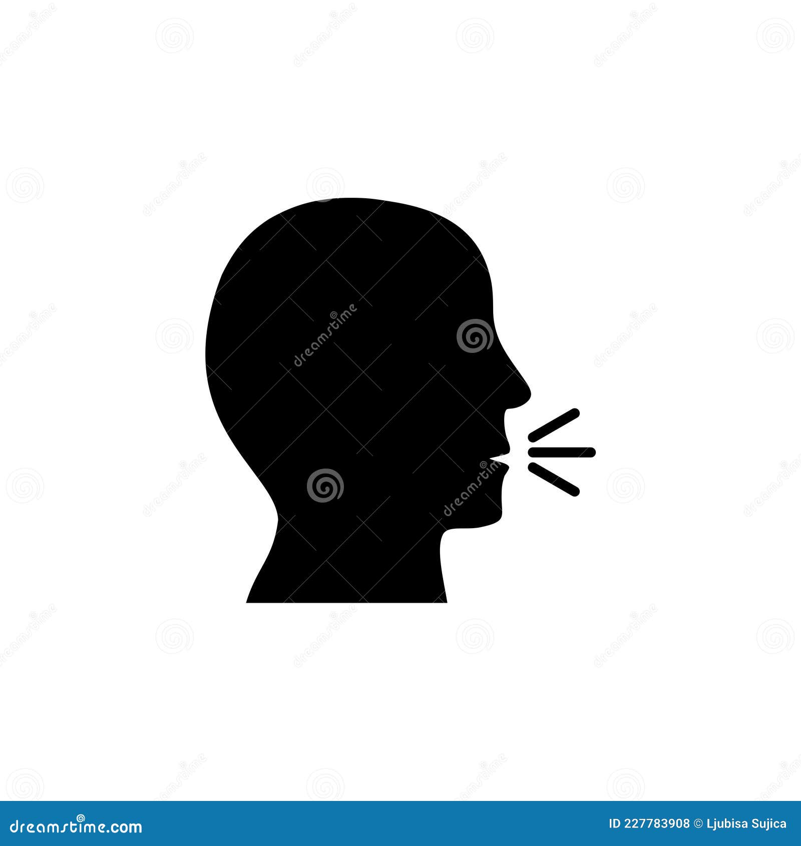 Cough Icon Isolated on White Background Stock Vector - Illustration of ...