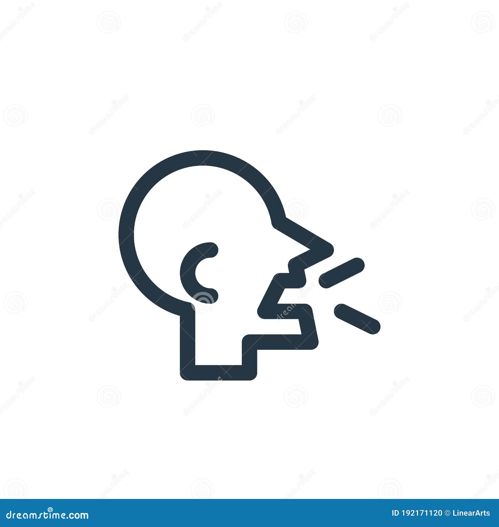 Cough Icon Vector from Quit Smoking Concept. Thin Line Illustration of ...