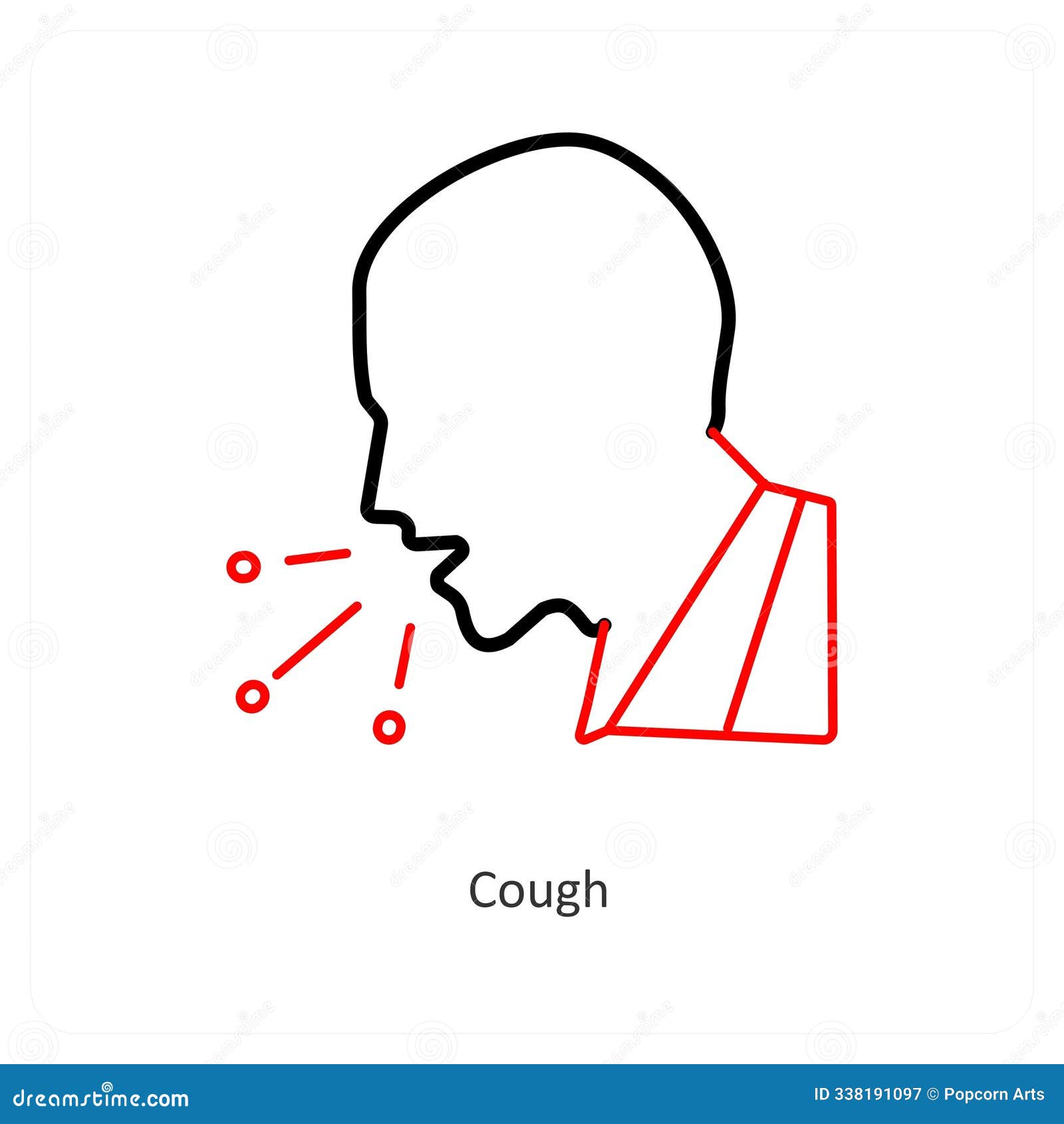 Cough stock illustration. Illustration of concept, sickness - 338191097