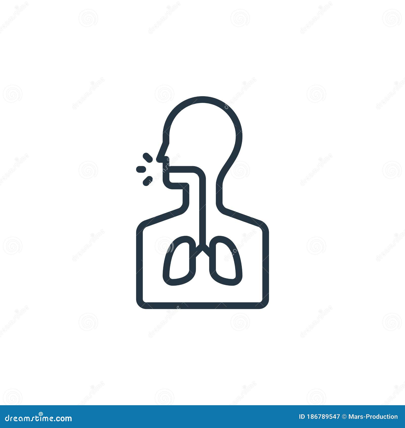 Cough Vector Icon. Cough Editable Stroke. Cough Linear Symbol for Use ...