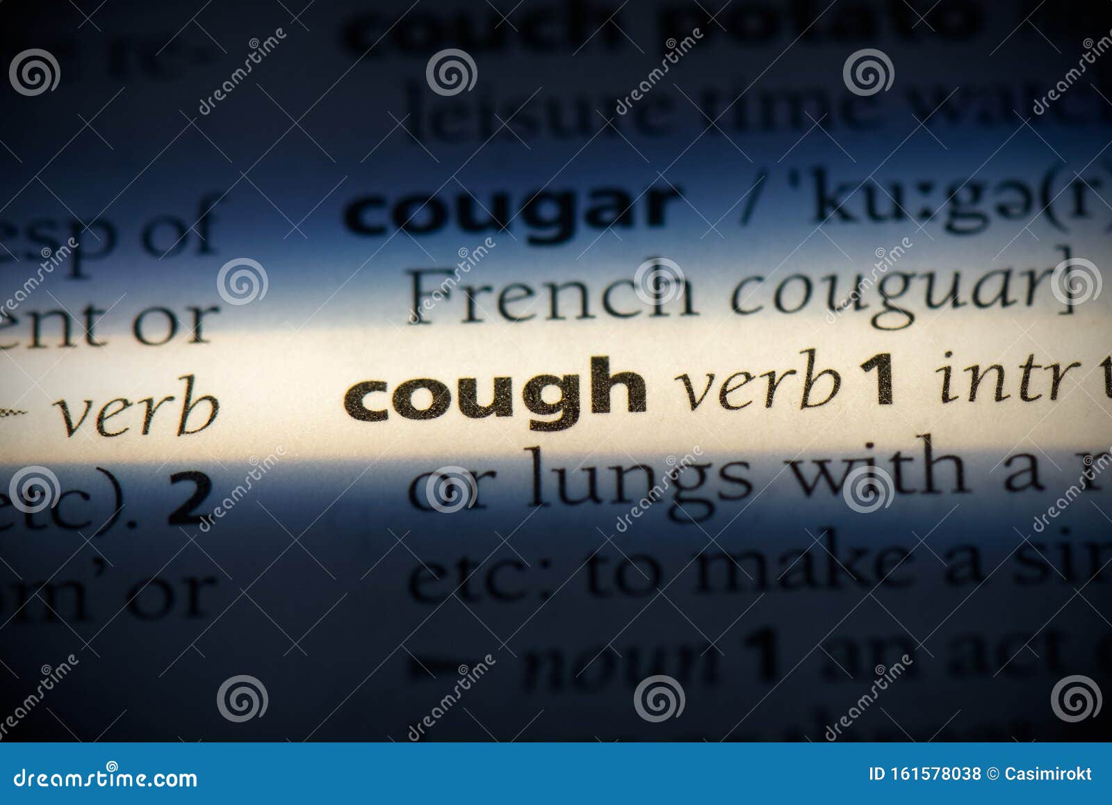 Cough Word Written On Wooden Blocks And Stethoscope On Light Blue ...