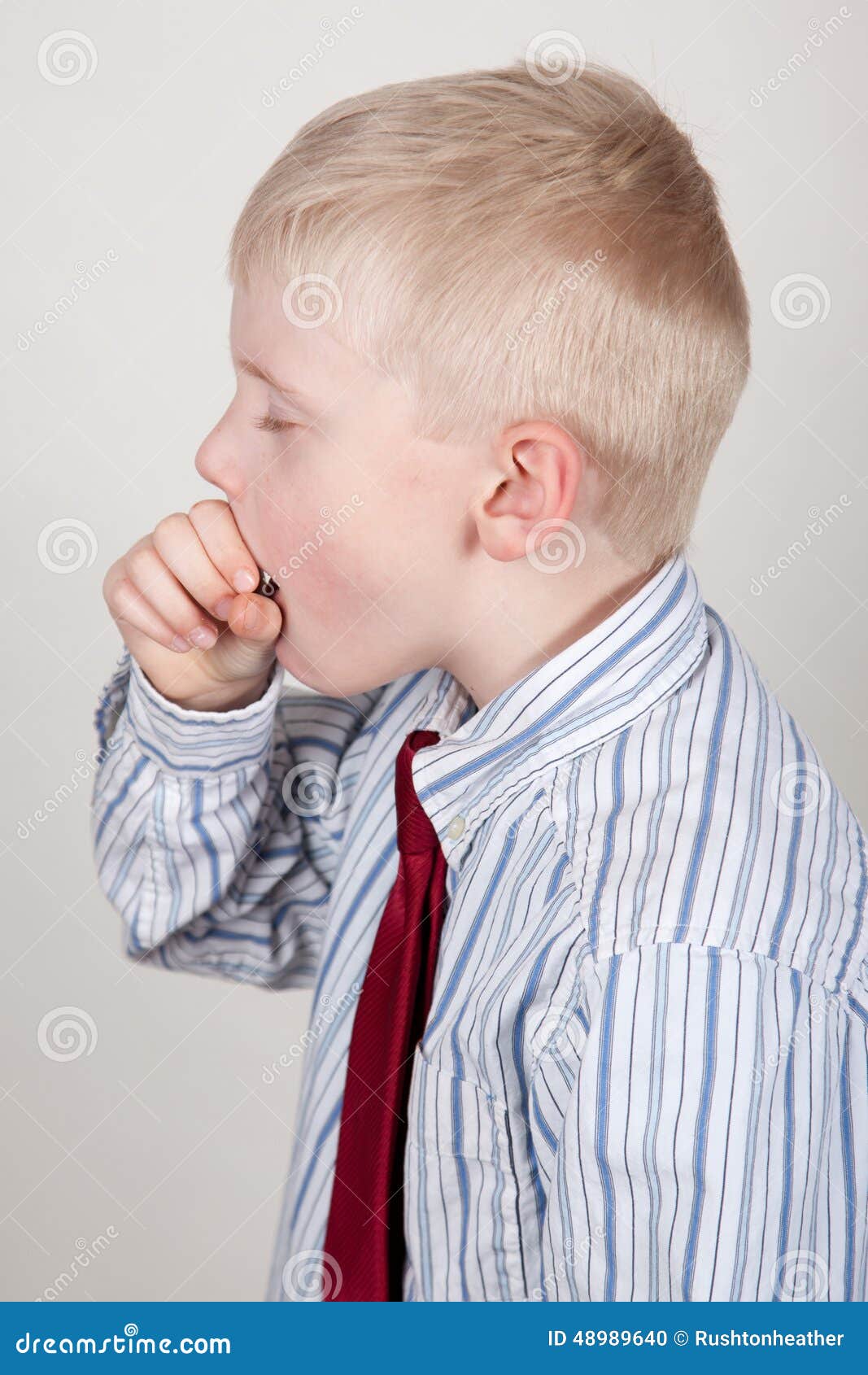 Coughing child stock photo. Image of tired, sick, yawning - 48989640