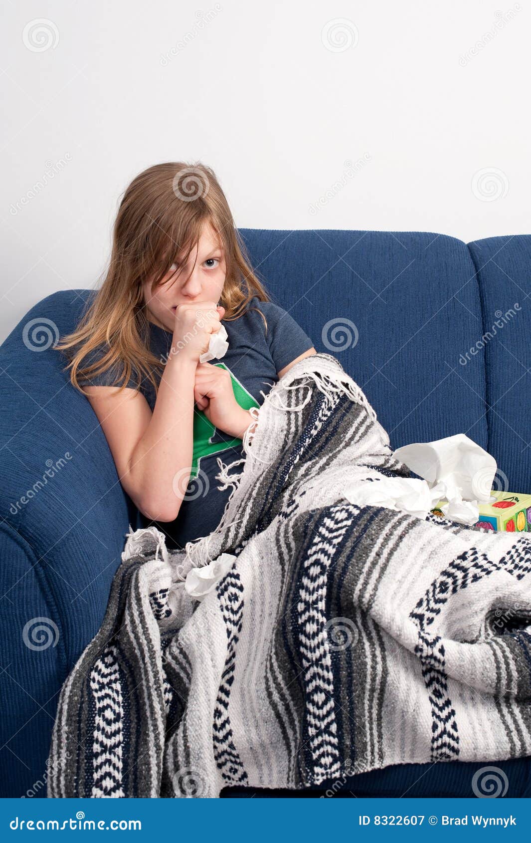 Coughing girl stock image. Image of depression, care, face - 8322607