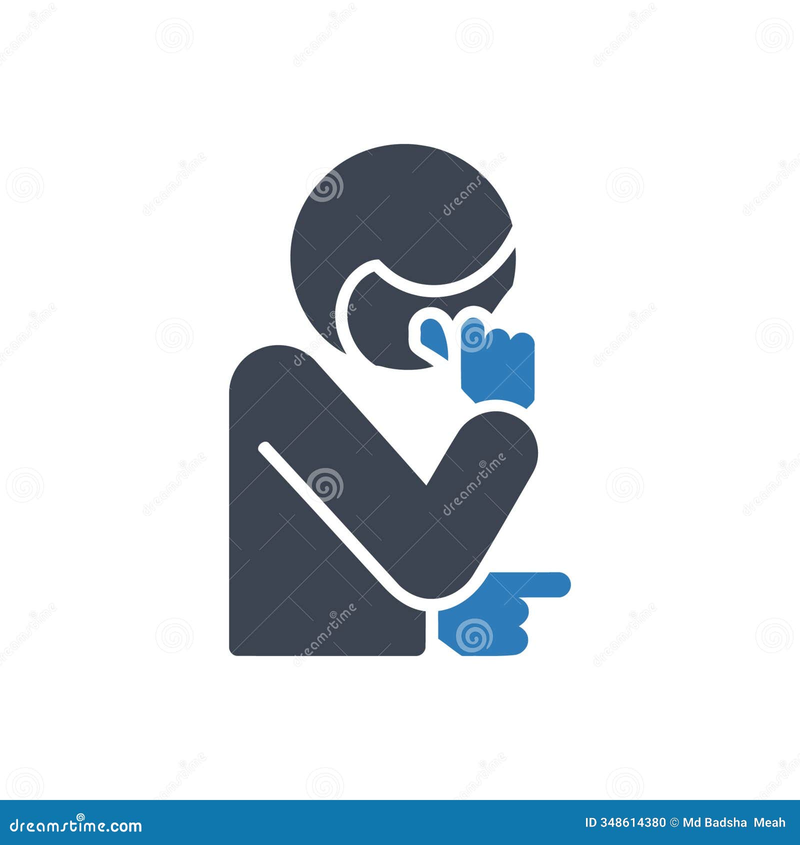 Coughing Person icon stock illustration. Illustration of icon - 348614380