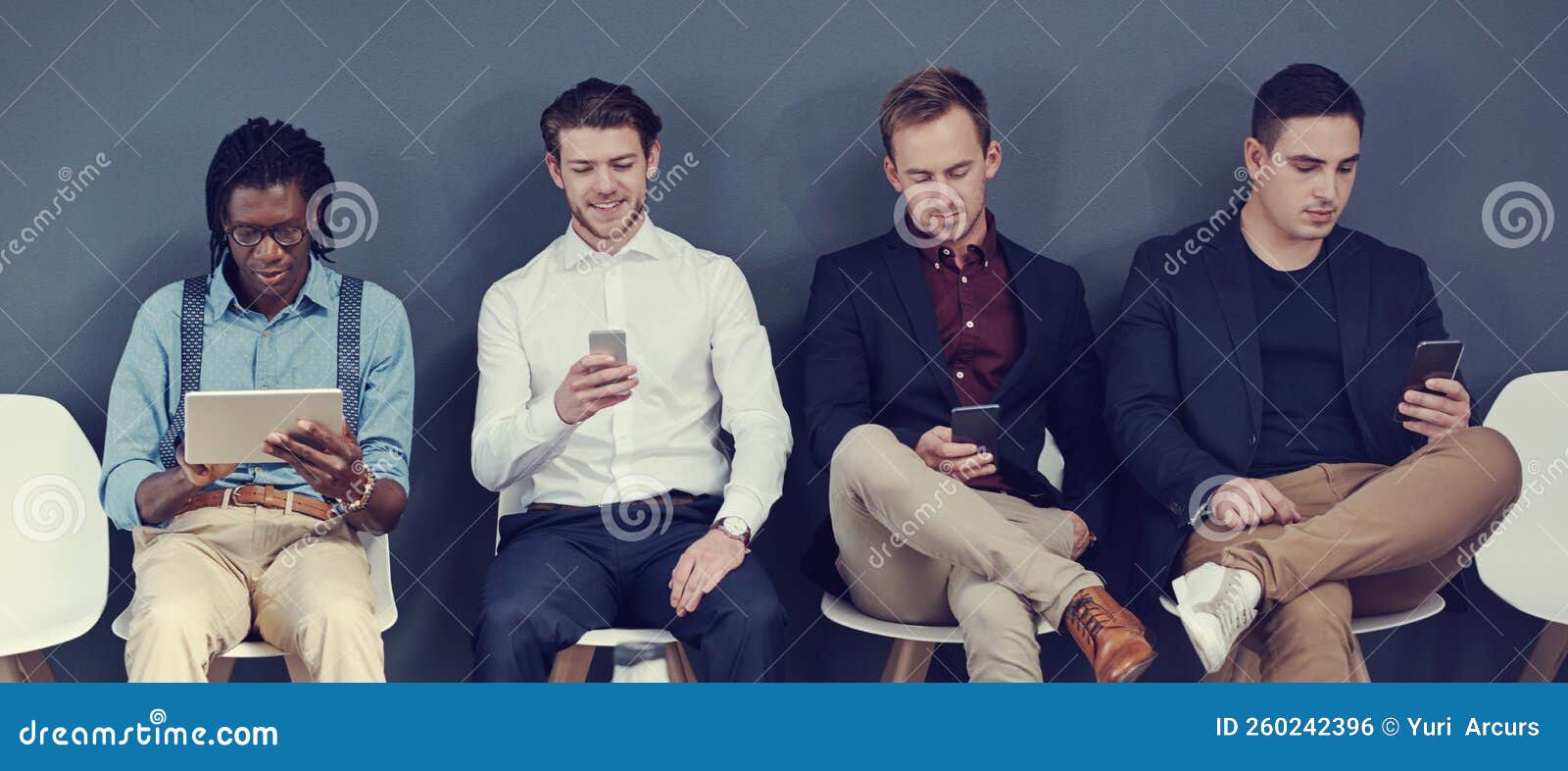 This Could Be Potential Colleagues. a Group of Businessmen Using ...