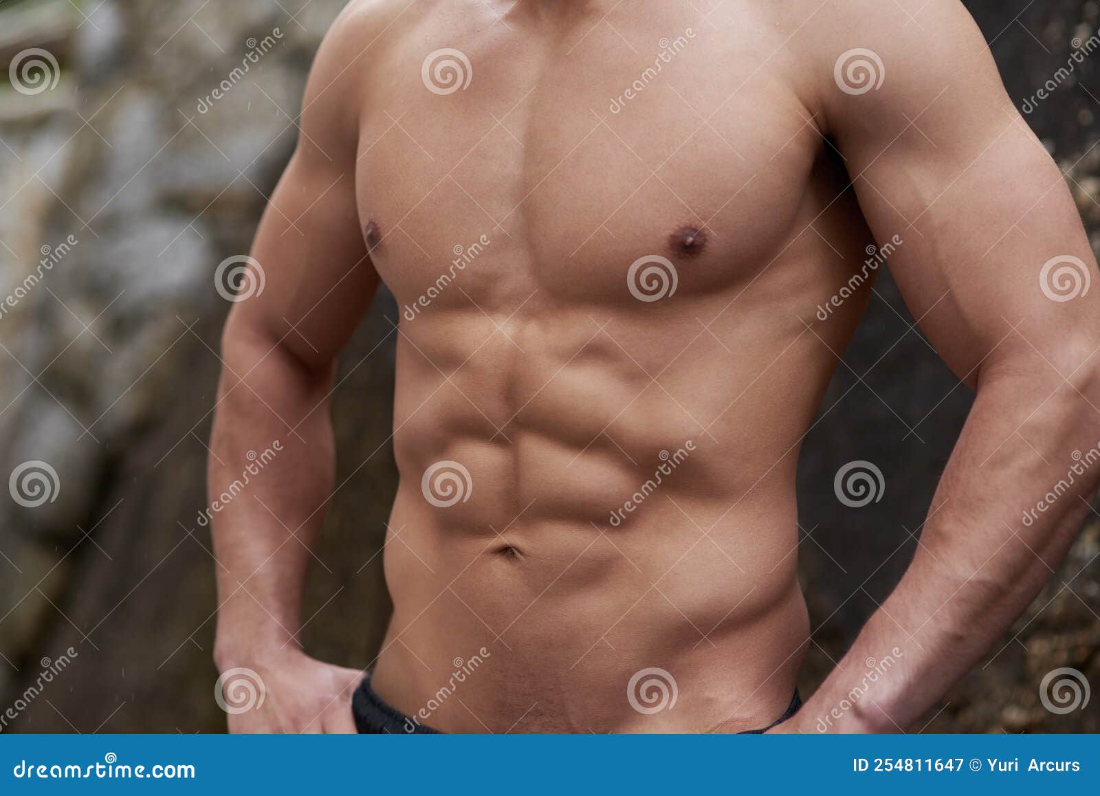 This Could Be You. an Unrecognizable Mans Ripped Body. Stock Image ...